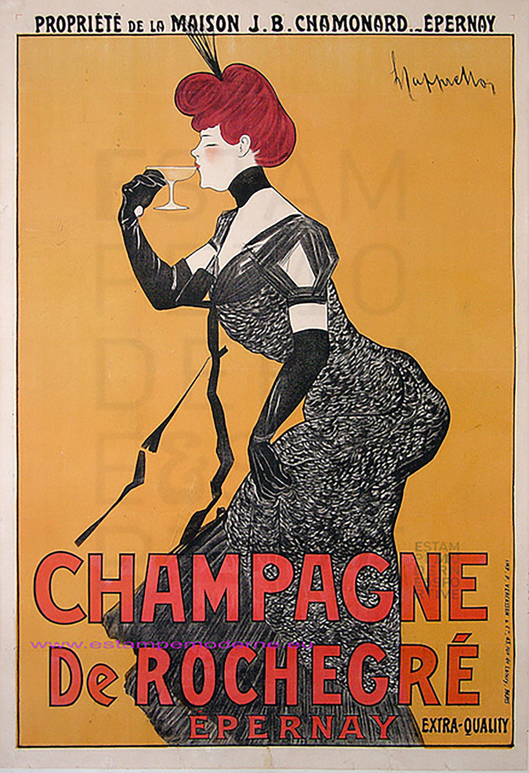 Champagne_Art_Nouveau_Lithograph_Leonetto_Cappiello - Wine4Food