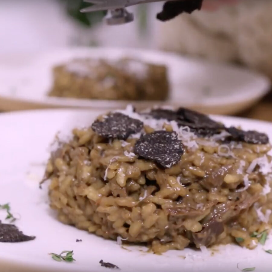 Yellow Beet Risotto With Chives and Crème Fraîche Garnish-Wine4Food