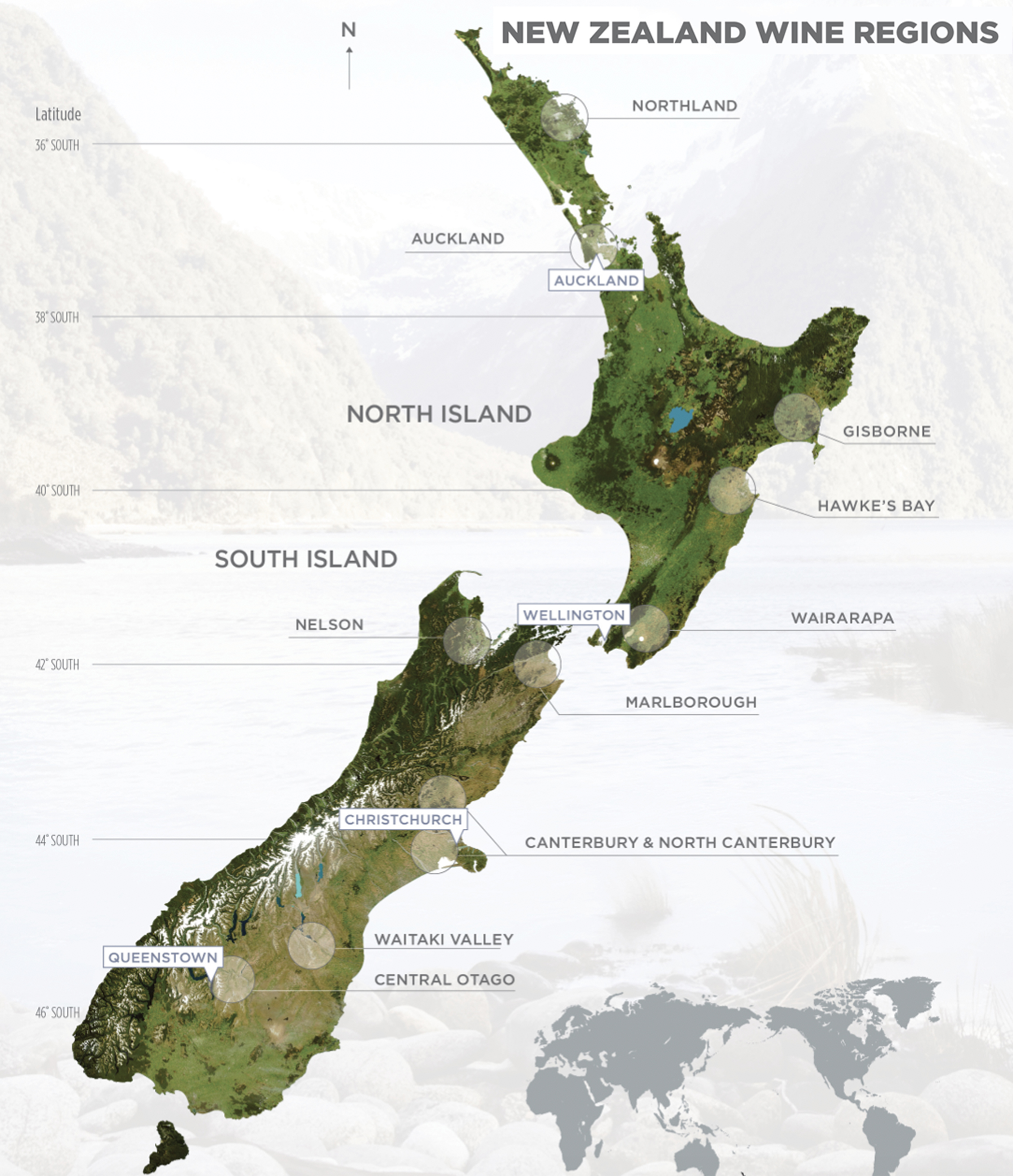 New Zealand Wines 101, Regions Map - Wine4Food - Wine4Food