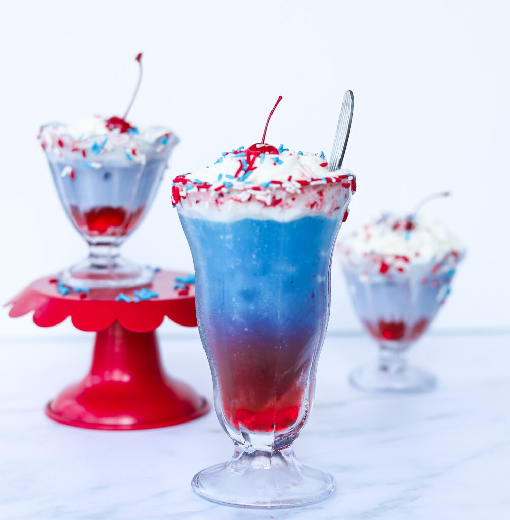 4th of July Ice Cream Float - Wine4Food