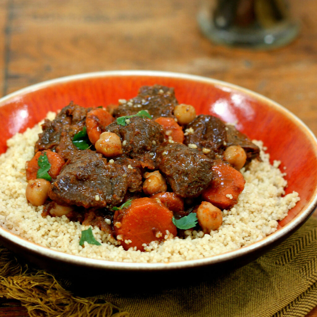 Moroccan Lamb Stew with Chickpeas and Apricots - Wine4Food