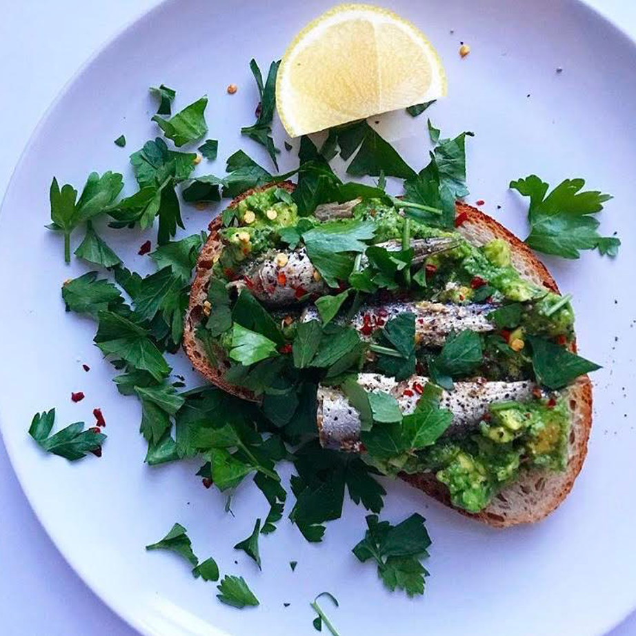 Marinated Sardine and Mashed Avocado Toast - Wine4Food