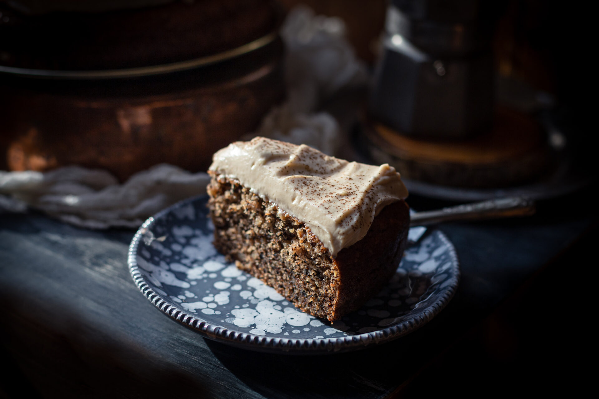 Walnut Cardamom Cake with Espresso Cream Cheese Frosting - Wine4Food