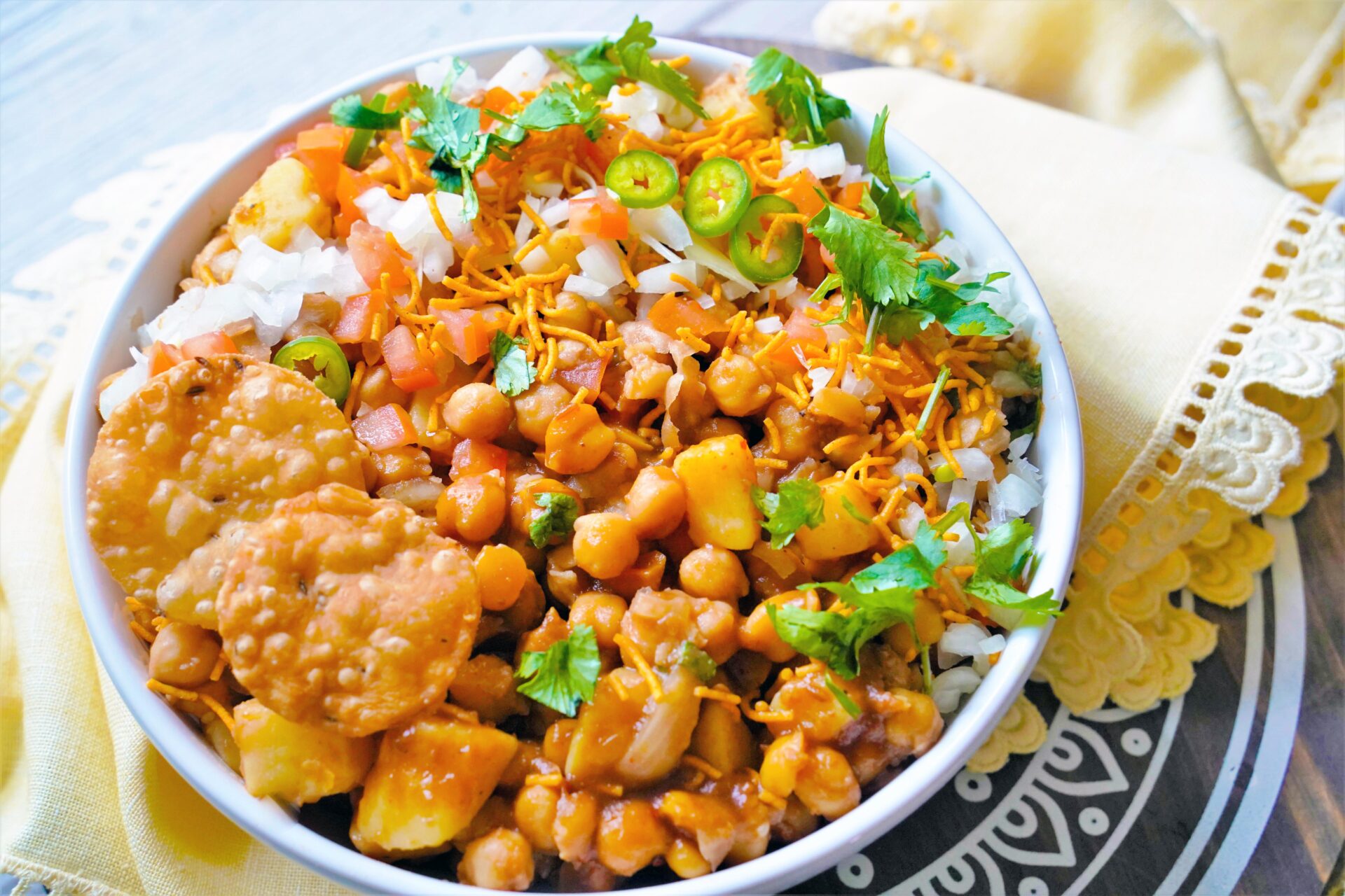 Chana Aloo Chaat ( Chickpea & Potato Salad) - Wine4Food